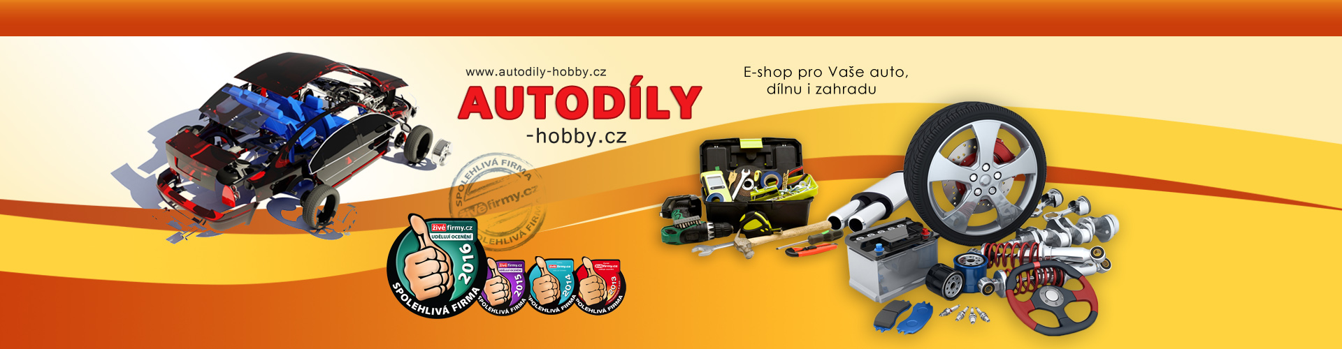 Autodoplňky, autodíly, nářadí, vše pro dílnu i zahradu